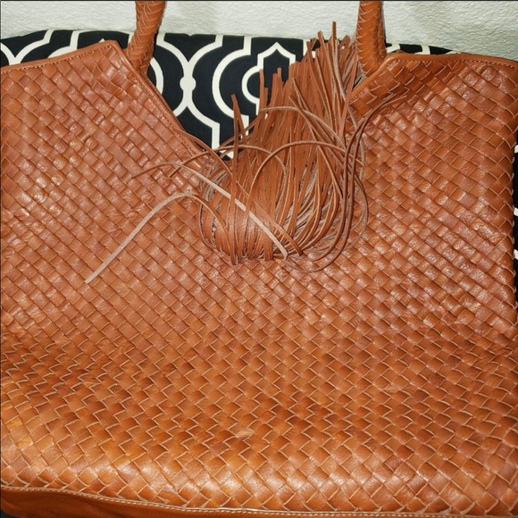 Sam Edelman | Bags | Sam Eldeman Kiara Woven Tote Leather Purse | Poshmark
